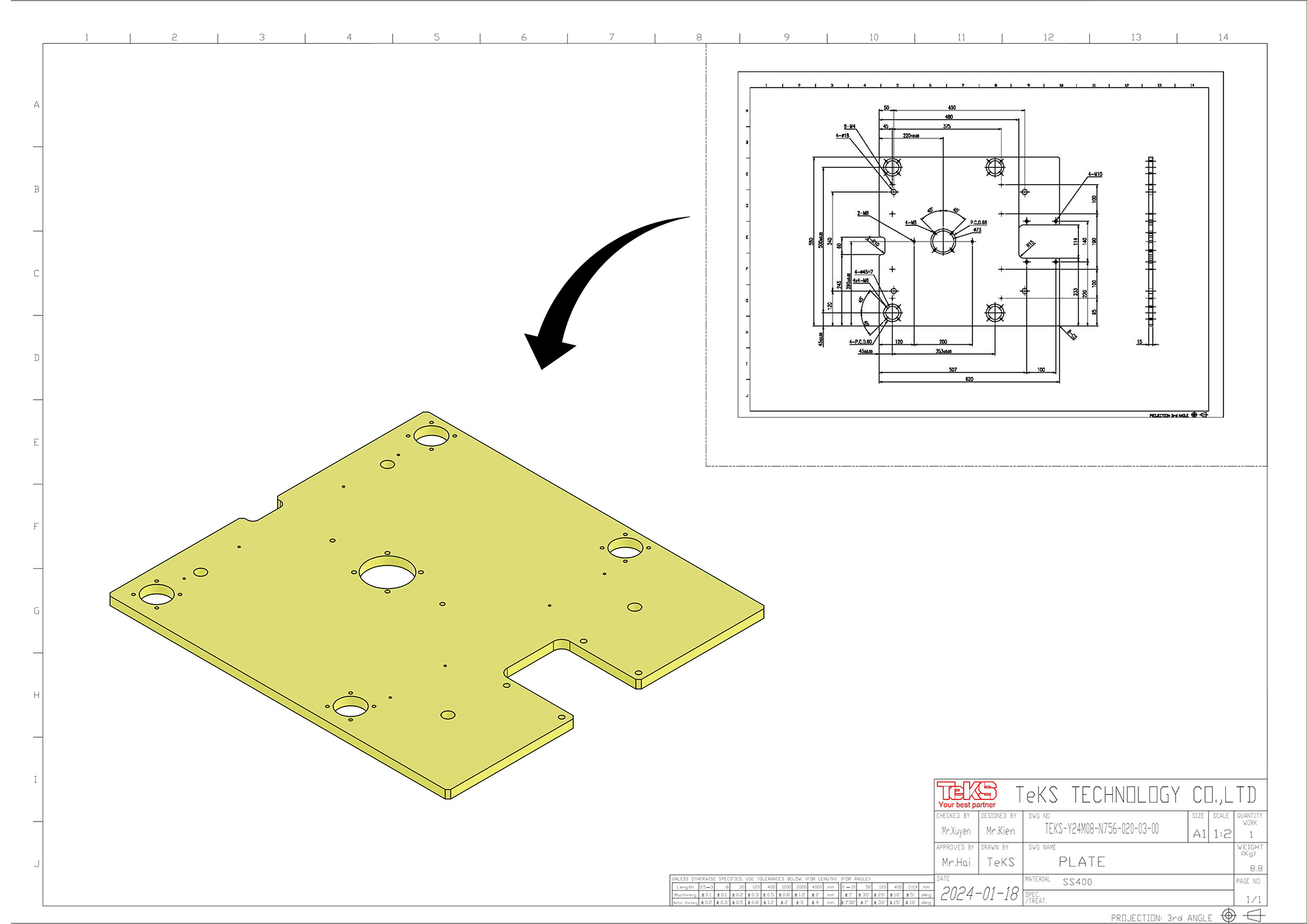 Tracing lại bản vẽ 2D, dựng modeling 3D - TeKS Technology Co.,Ltd
